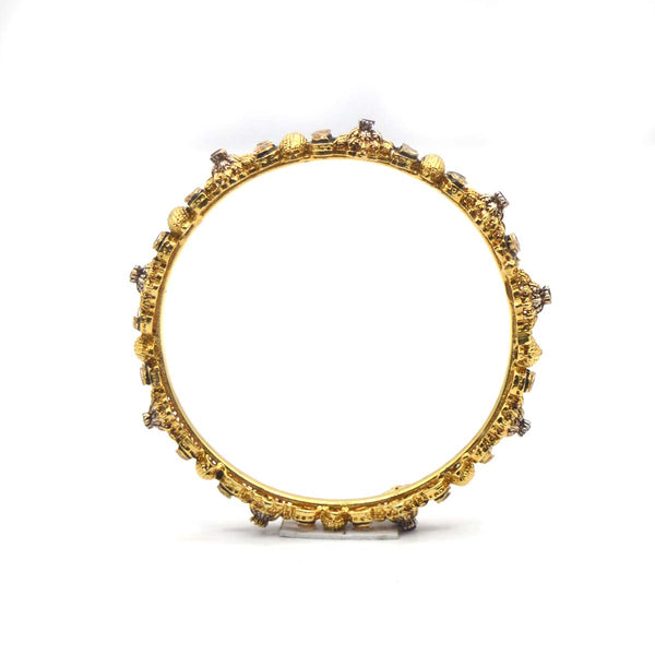 Polki Silver Kara - Almas Jewellers